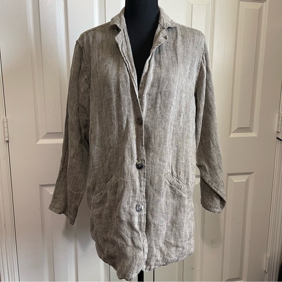 Flax | Jackets & Coats | Flax By Jeanne Engelhart Linen Long Jacket ...